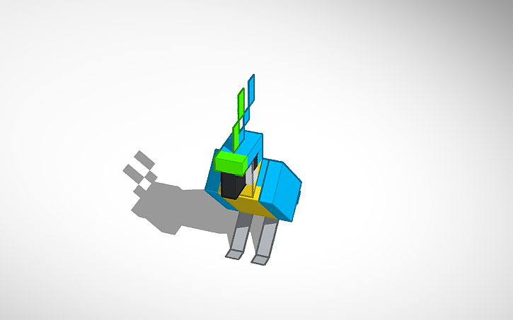 3D design Minecraft Parrot - Tinkercad