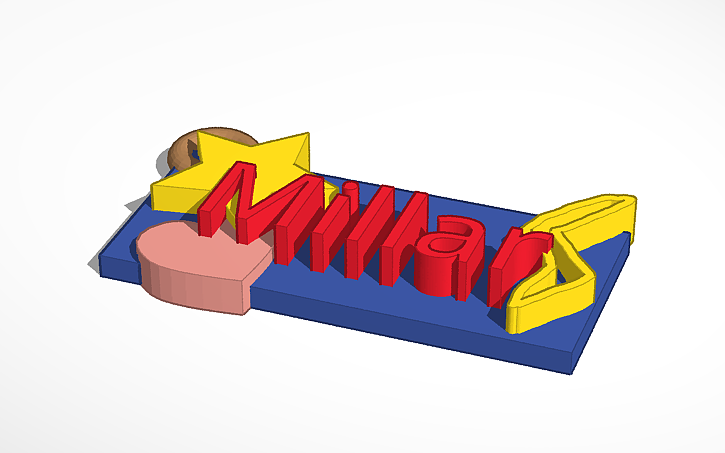3D design My Awesome Name Tag | Tinkercad