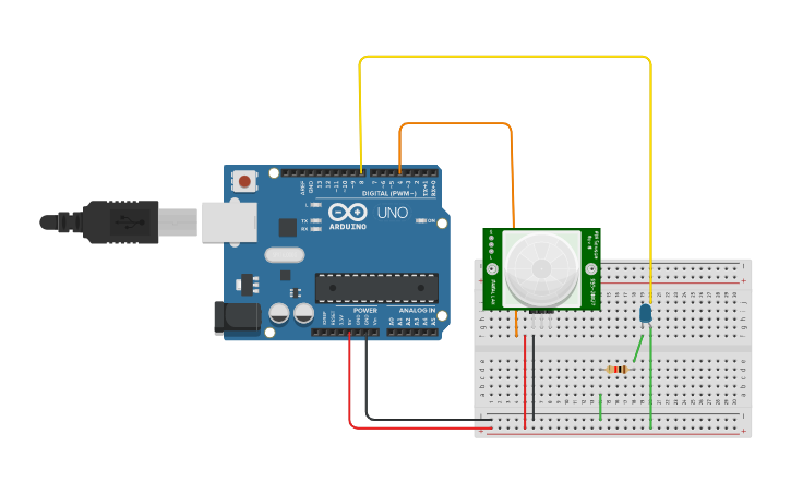 Circuit design MOTION SENSOR - Tinkercad