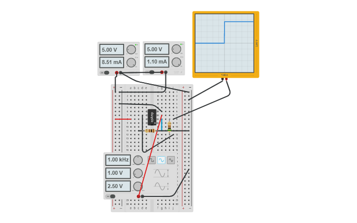 Circuit Design Op Amp Tinkercad