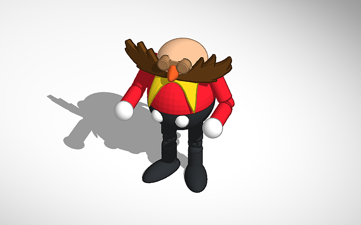 3D design eggman figure fully assembled - Tinkercad