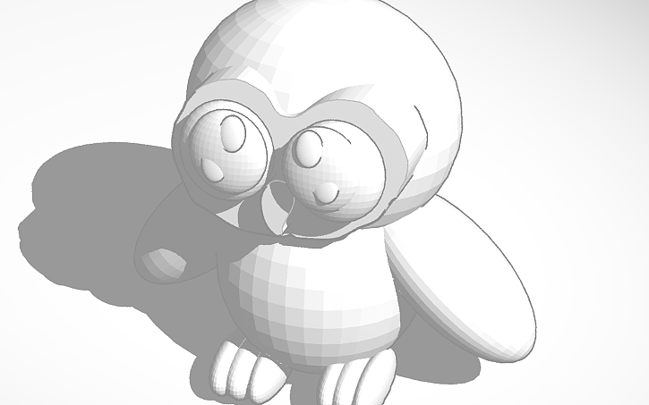 3D design Beanie Boo owl base - Tinkercad