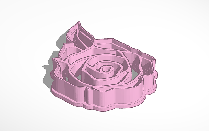 3D design Rose Cookie cutter - Tinkercad