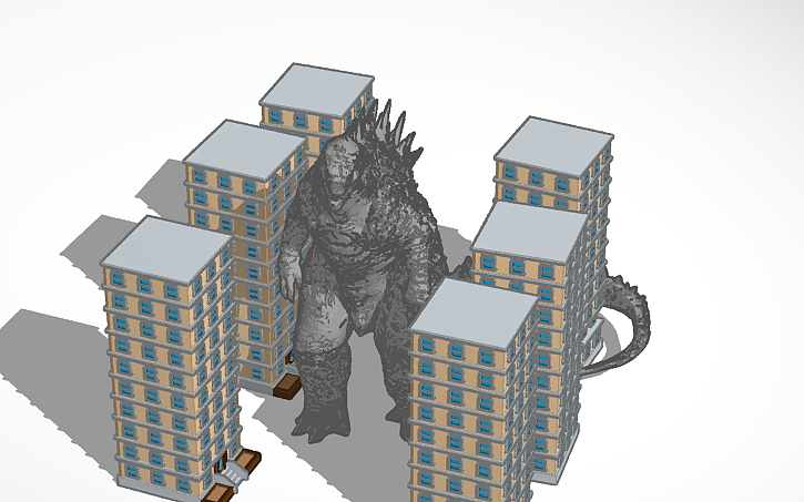 3D design Godzilla - Tinkercad