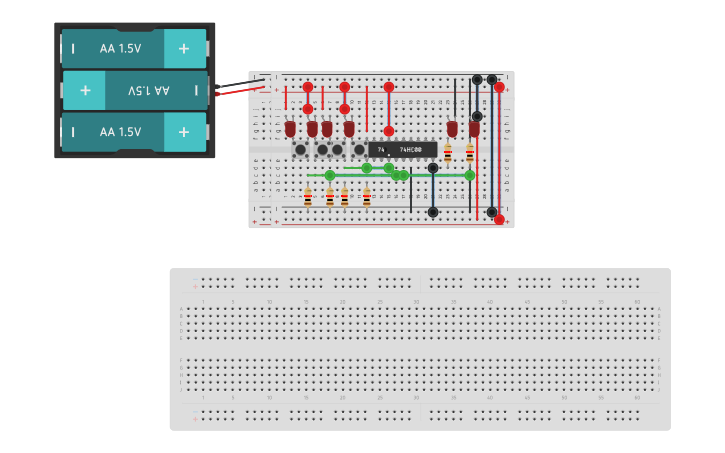 Circuit design NAND | Tinkercad