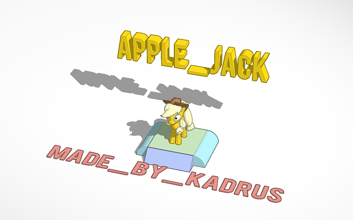 3D design Apple jack(by kadrus)-My Little Pony - Tinkercad