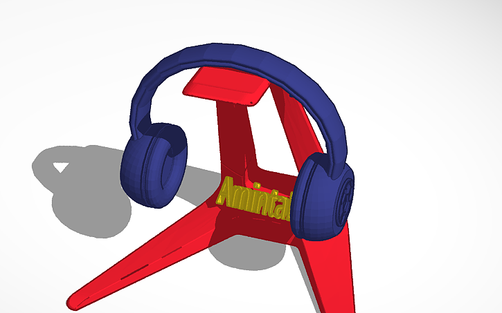 3D design Headphone stand - Tinkercad