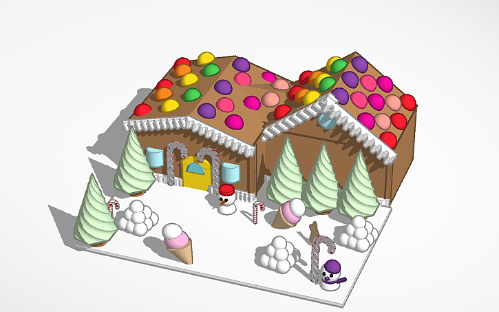 3D design Copy of Gingerbread House - Tinkercad
