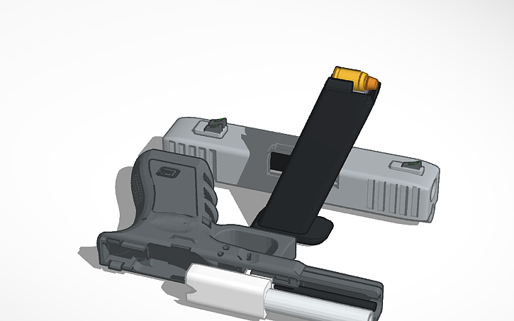 3D design Glock prop - Tinkercad