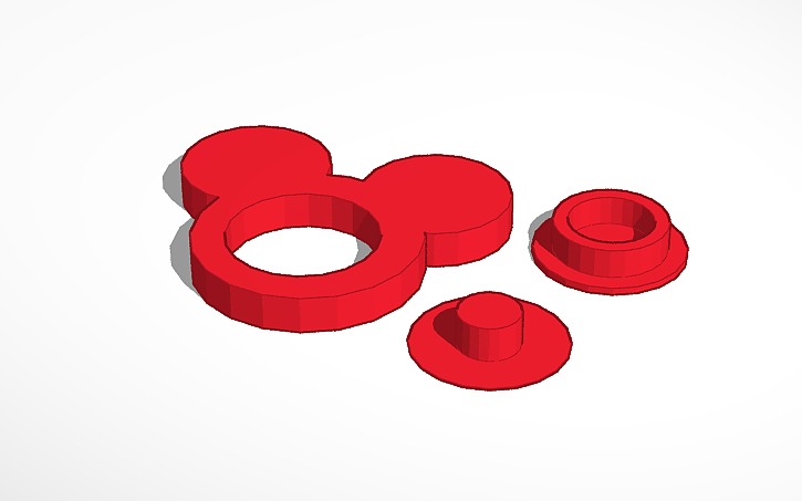3D design Micky Mouse Figet - Tinkercad
