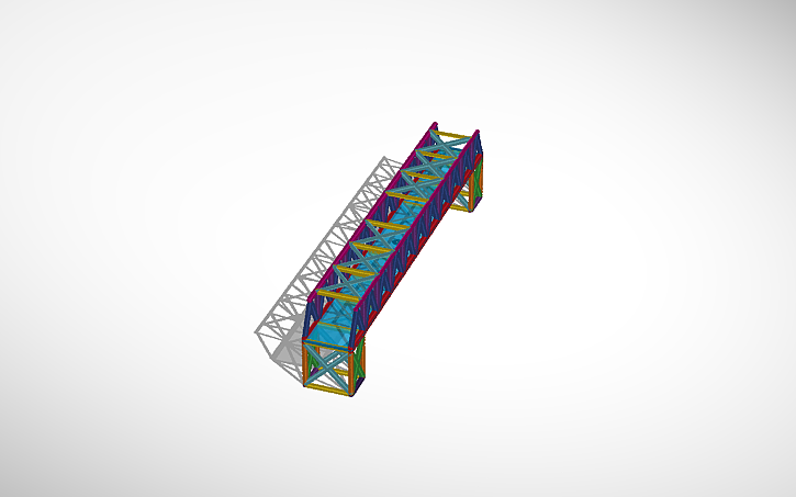 3D design Truss Bridge Project - Tinkercad