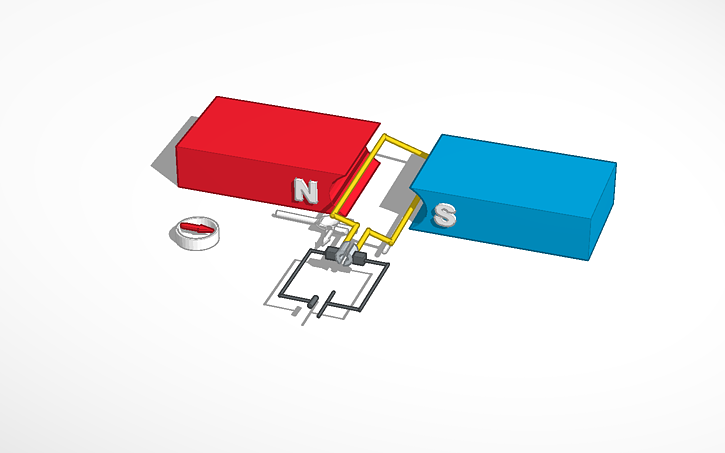 3D design Motor magnetic force - Tinkercad