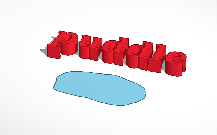 3D design puddle - Tinkercad