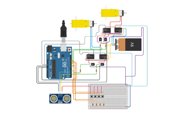 Circuit design Puente H | Tinkercad