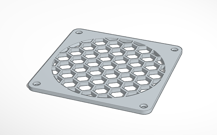 3D design Hexagon Fan Cover (120mm) - Tinkercad