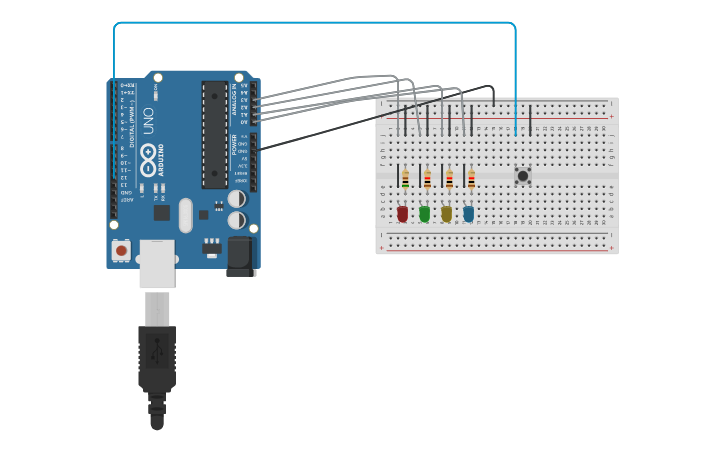 Circuit design LED PUSHBUTTON - Tinkercad Circuit design LED PUSHBUTTON - Tinkercad