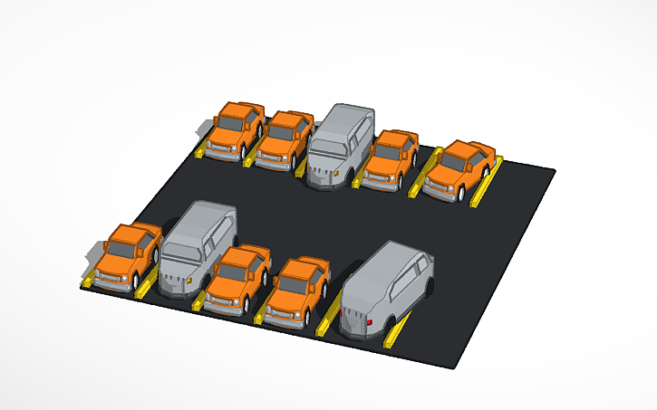 3D design parking lot - Tinkercad