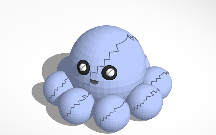 3D design Octopus Toy - Tinkercad