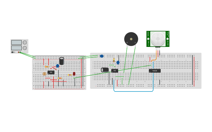 Circuit design Copy of L24 PIR sensor and NE555 based Burglar alarm ...
