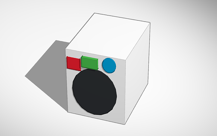 3D design washing machine - Tinkercad