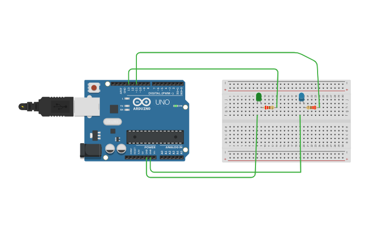 Circuit Design 1 1 маячок Tinkercad