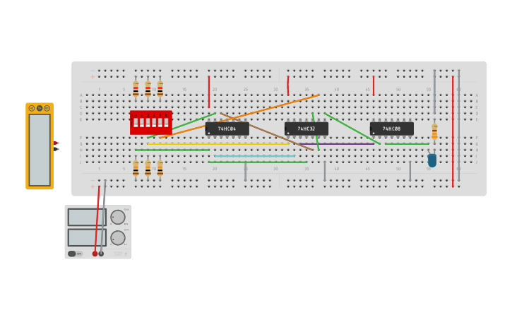 Circuit design Copy of Montaje de circuito 2 or - Tinkercad
