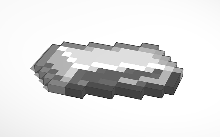 3D design Minecraft Iron Ingot - Tinkercad