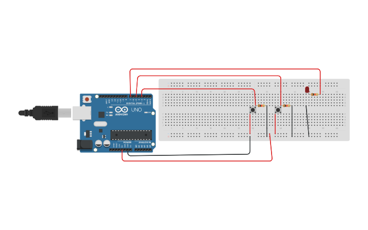 Circuit design Led - Tinkercad