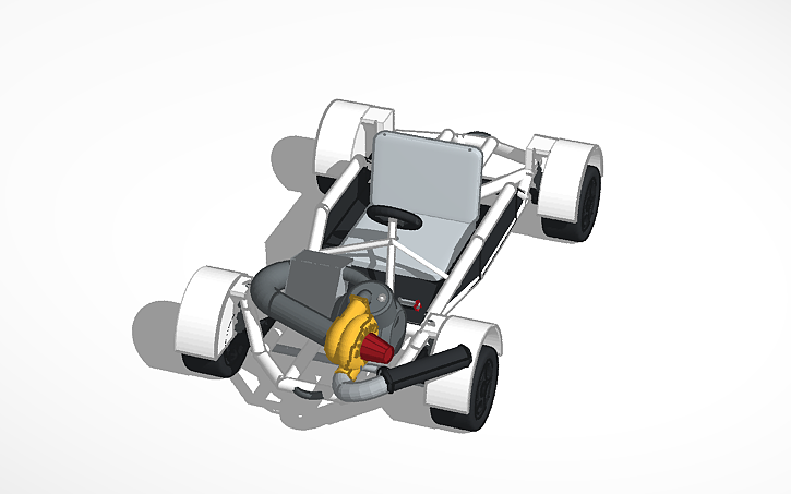 3D design Custom Go Kart - Tinkercad