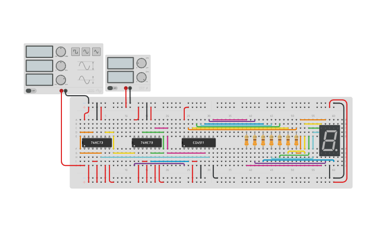 Circuit Design Contatore Asincrono Con Flip Flop Tinkercad