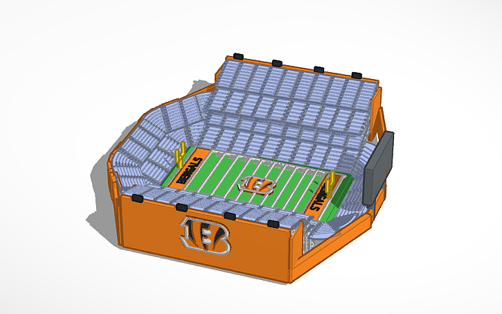 3D design Bengals stadium - Tinkercad