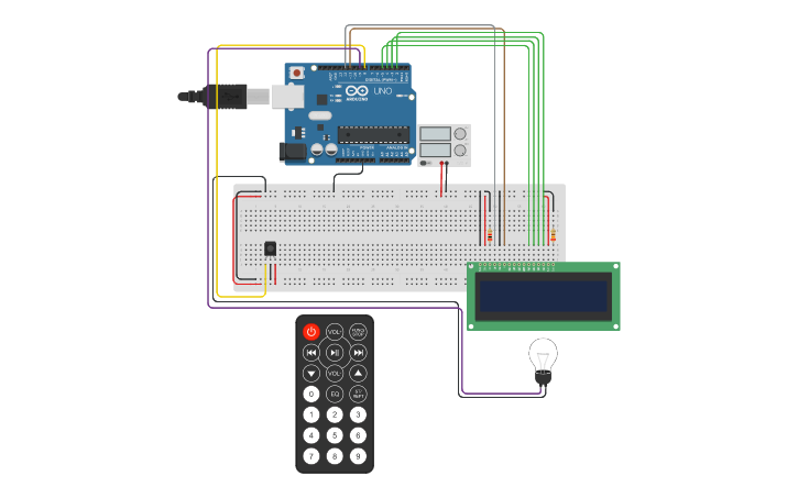Circuit design Remote control fade | Tinkercad