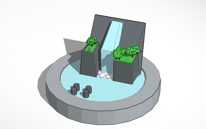 3D design Waterfall - Tinkercad