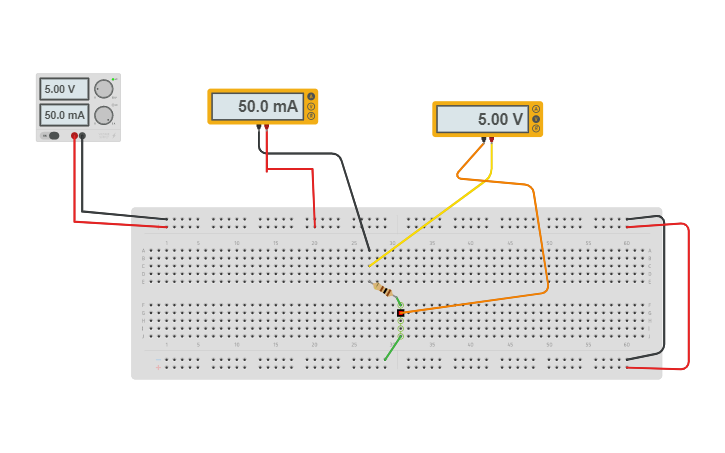 Circuit design Placa de Ensaio - Tinkercad