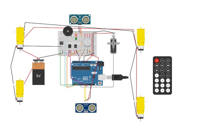 Circuit design SMART AGRICULTURAL ROBOT - Tinkercad