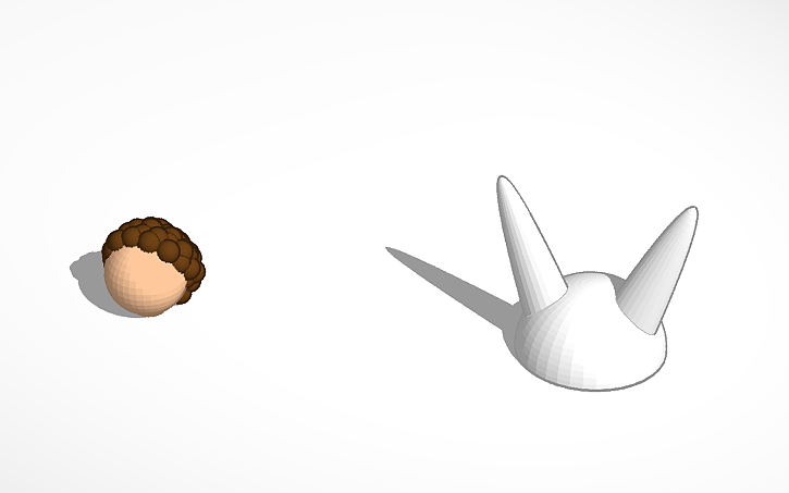 3D design Зайка-шапка и голова женщины | Tinkercad
