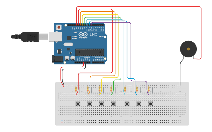 Circuit design Music Player - Tinkercad