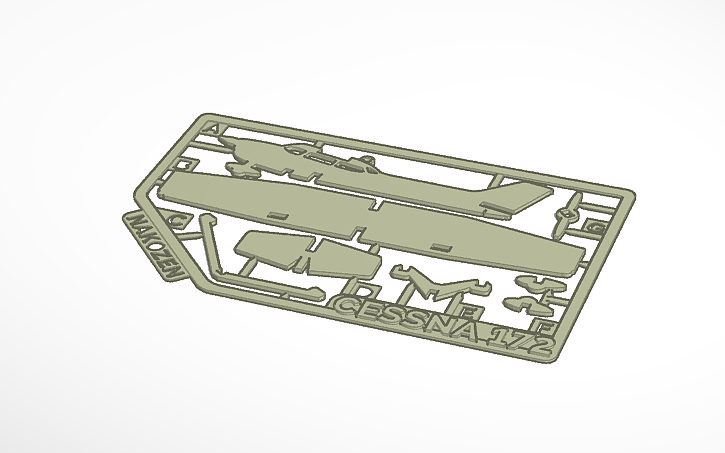 3D design cessna 172 kit card - Tinkercad