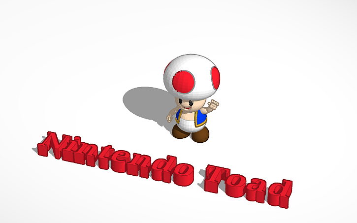 3D design Nintendo: Toad! | Tinkercad