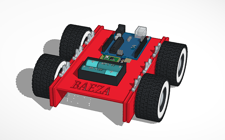 3D design coche motorizado - Tinkercad