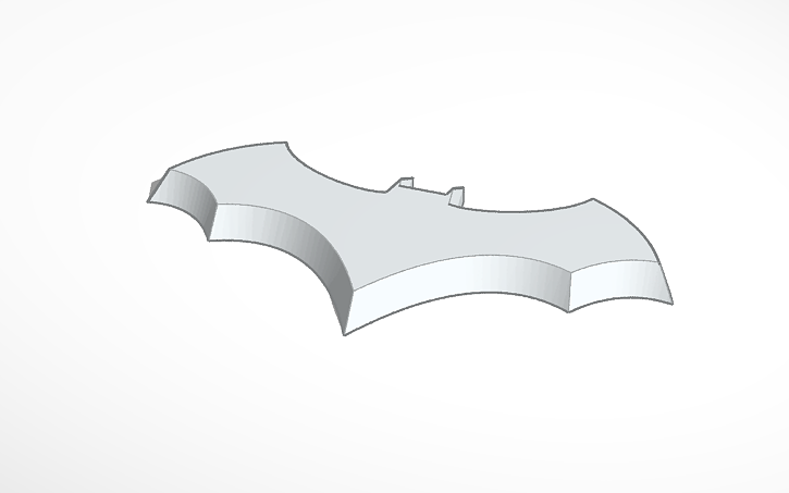 3D design Batman logo - Tinkercad