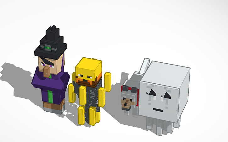 3D design minecraft mobs - Tinkercad