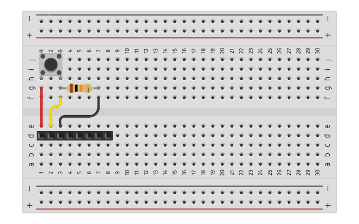 Circuit design NeoPixel Jewel切換按鈕 | Tinkercad
