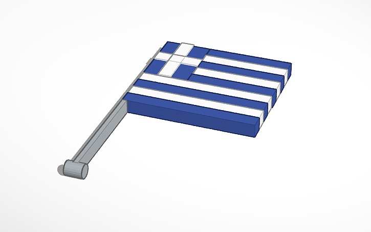 3D design Greece Flag | Tinkercad