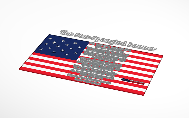 3D design The Star-Spangled Banner - Tinkercad