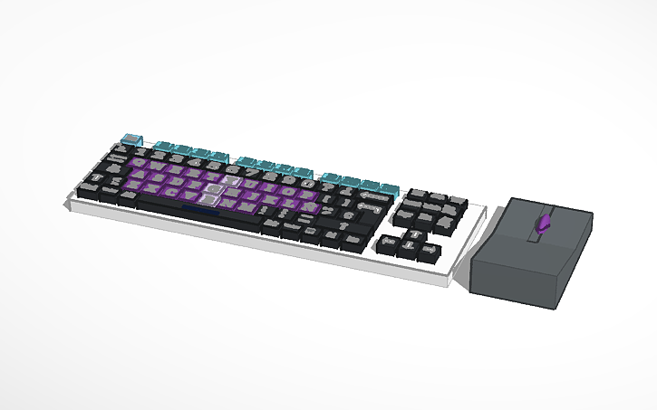 3D design CP2-GAMING/ Teclado y raton gaming - Tinkercad