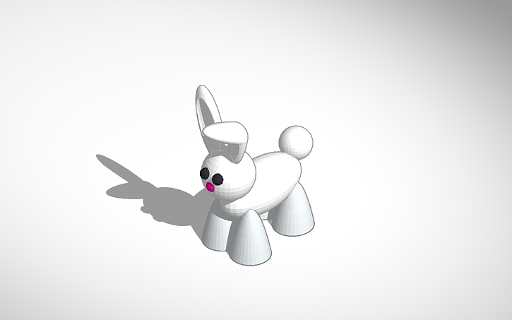 3D design Printable Bunny - Tinkercad