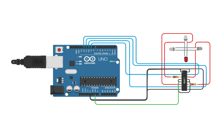 Circuit Design Interfacing Of Stepper Motor With Pwm Tinkercad 6846