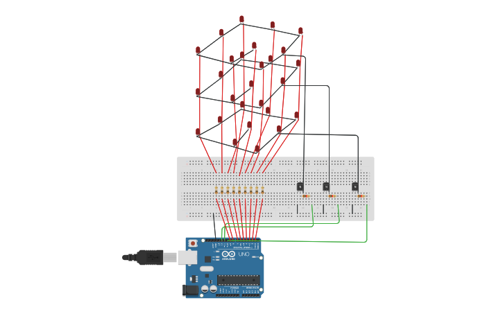 Circuit design Cubo 3x3x3 - Tinkercad