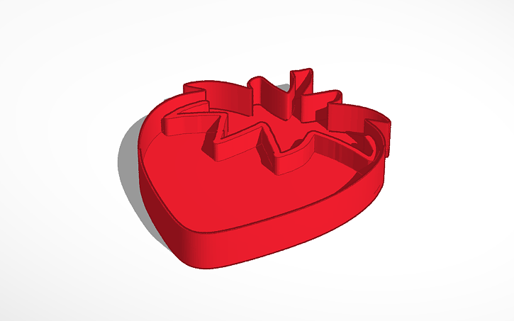 3D design strawberry cutter - Tinkercad